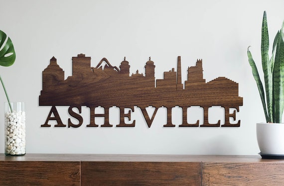 Asheville Skyline Sign, Asheville Wall Art, Asheville Skyline ...