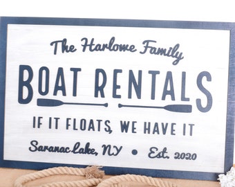 Boat Rental Sign - Etsy