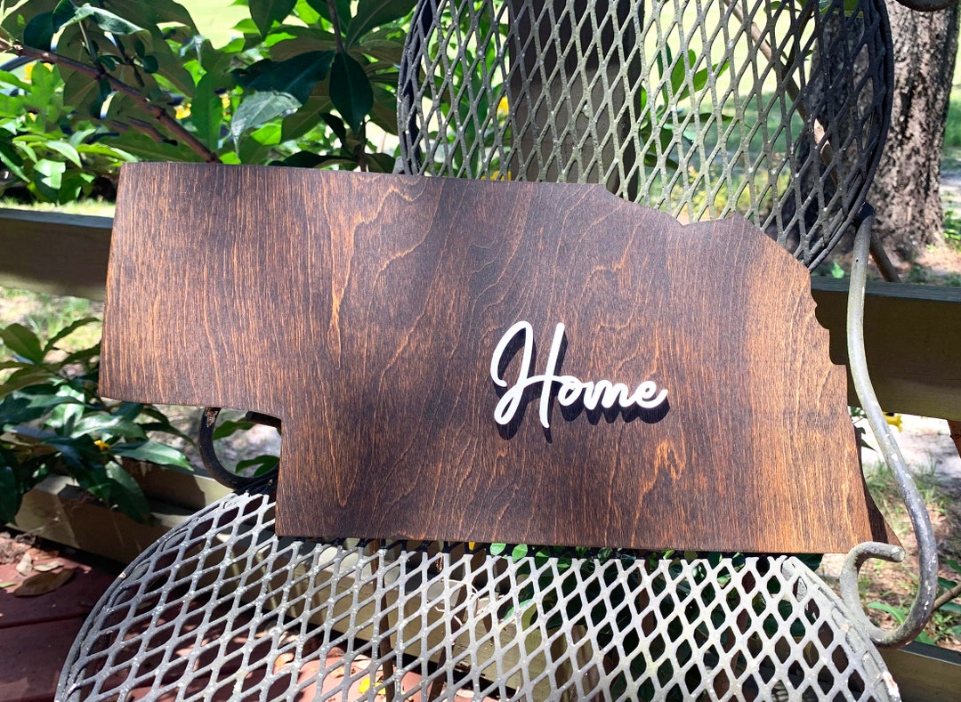 Nebraska Wall Art, Nebraska Home Decor, NE Wall Art Sign, Wall Home ...