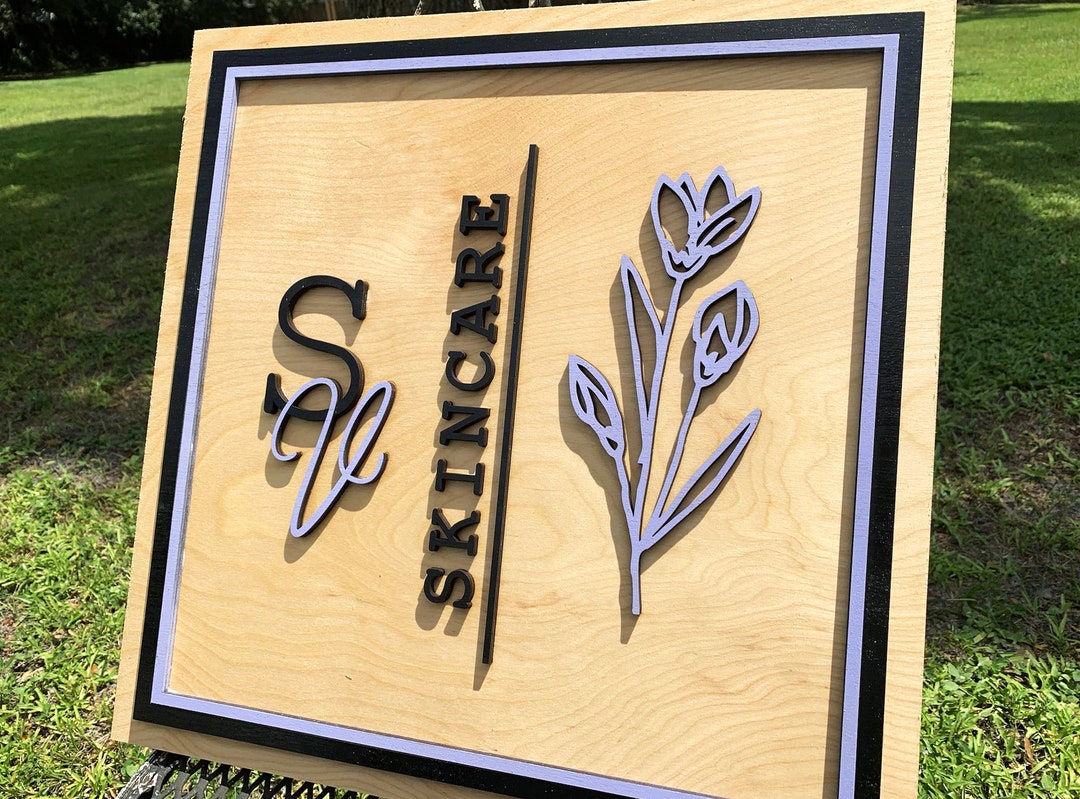 Photography Logo Sign, Custom Logo Sign, Raised 3D Logo Sign, Wooden ...