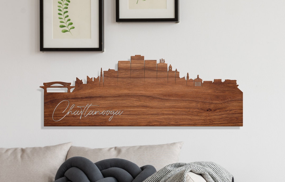 Chattanooga Wall Sign, City Skyline Wall Decor, Tennessee Wall Art ...