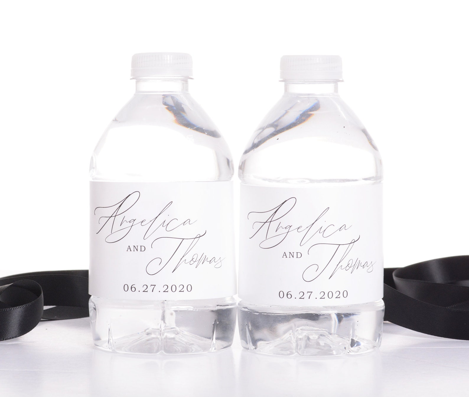 Script Wedding Stickers Waterproof Bottle Labels Stylish - Etsy