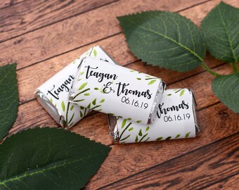 Custom Wedding Candy Labels Mini Candy Wraps Wedding | Etsy