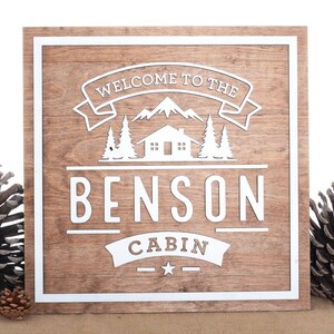Custom Cabin House Sign, Rustic Wall Sign, Cabin Home Decor ...