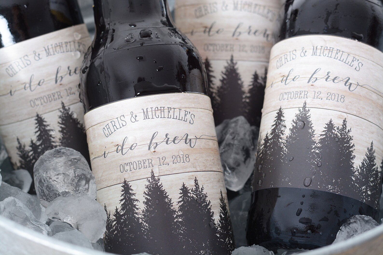 Rustic Wedding Beer Bottle Labels - Beer Labels - Custom Beer Bottle ...