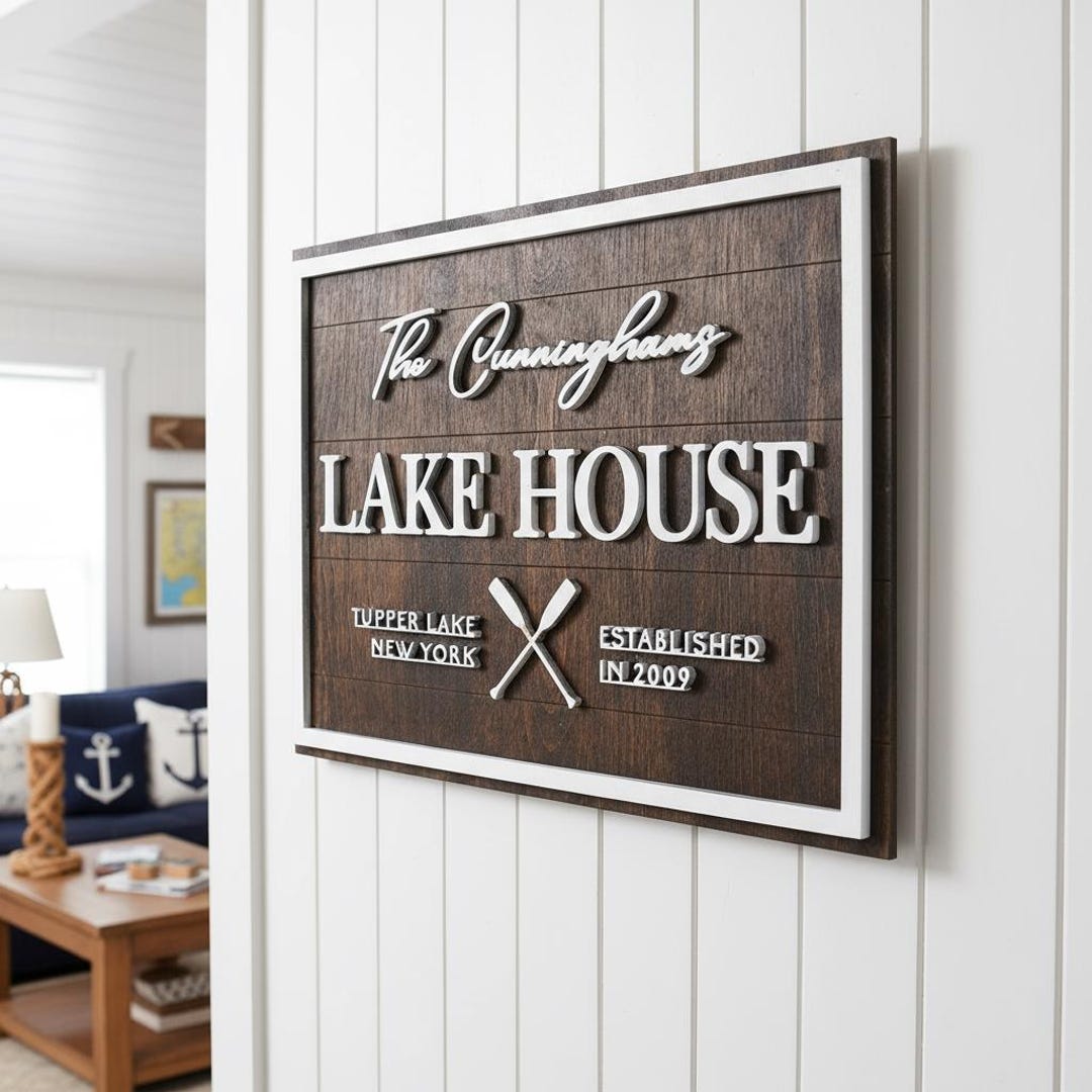 Customized Lake House Sign, Family Lake House, Lake House Decor, Lake ...