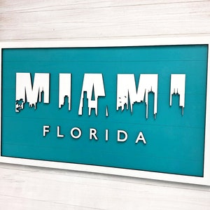 Miami FL Decor, Miami Wall Sign, Florida Home Decor, Florida Gifts ...