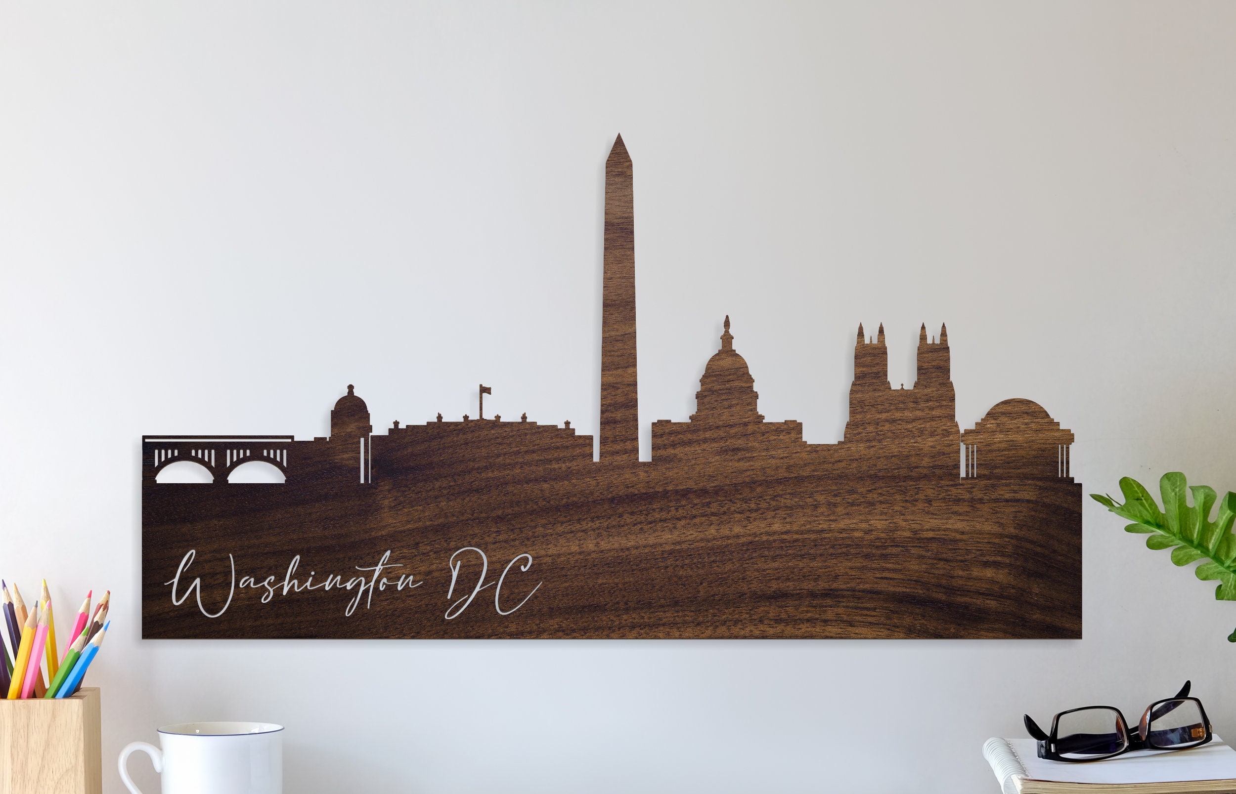Washington DC Skyline Washington DC Cutout Washington Sign - Etsy