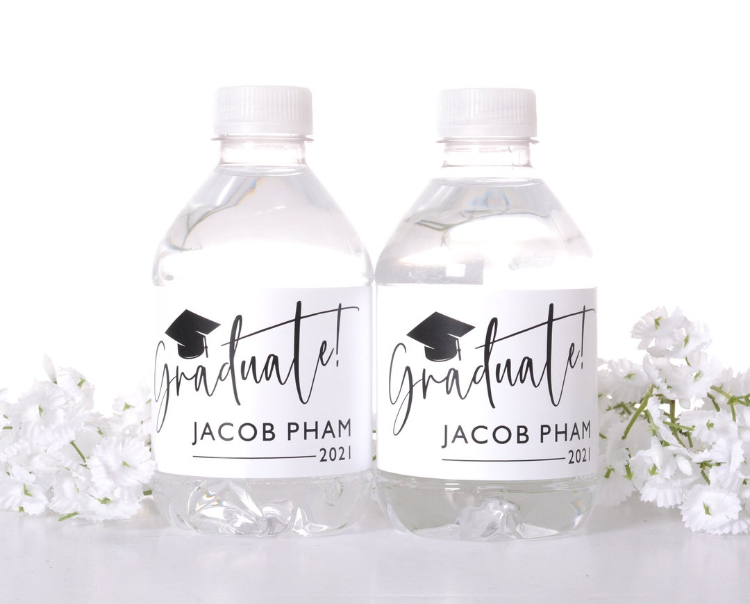 Graduation Water Bottle Labels, Graduation Party Decor, Grad Party ...