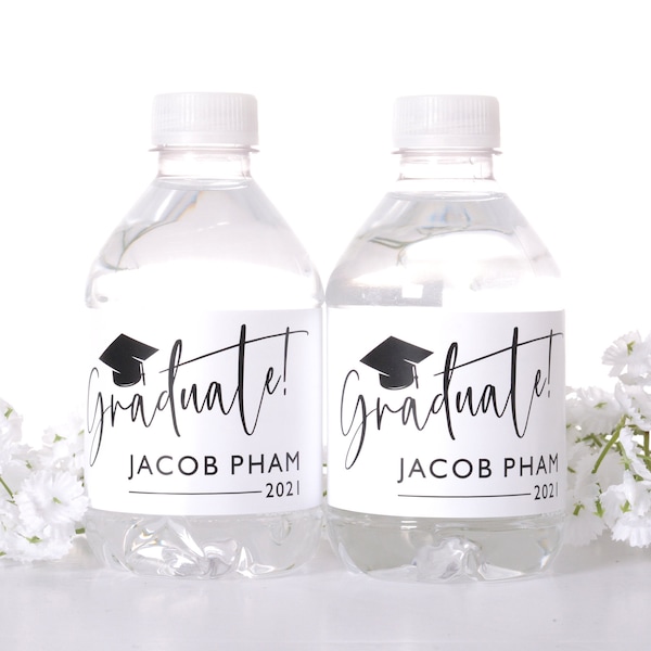 Graduation Water Bottle Label - Etsy