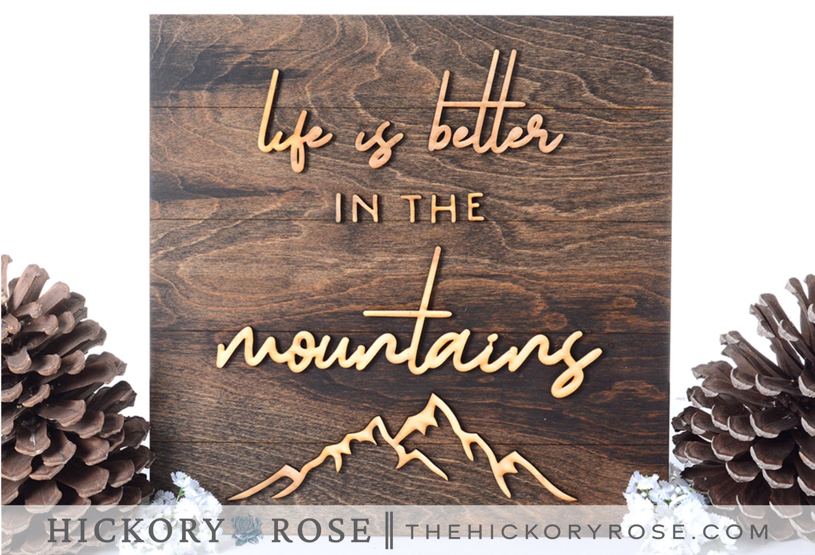 Life is Better Mountains Sign, Mountain Decor, Rustic Home Decor ...