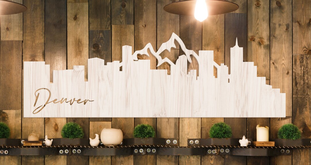 Denver Wall Sign, City Skyline Wall Decor, Denver Wall Art, Denver ...