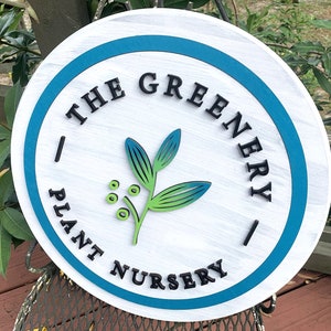 Plant Logo Sign, Custom Nursery Sign, Plant Shop Sign, Custom Logo ...