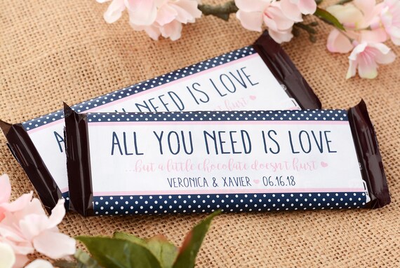 Wedding Candy Wrappers - 25 Chocolate Bar WRAPPERS - Wedding Chocolate ...