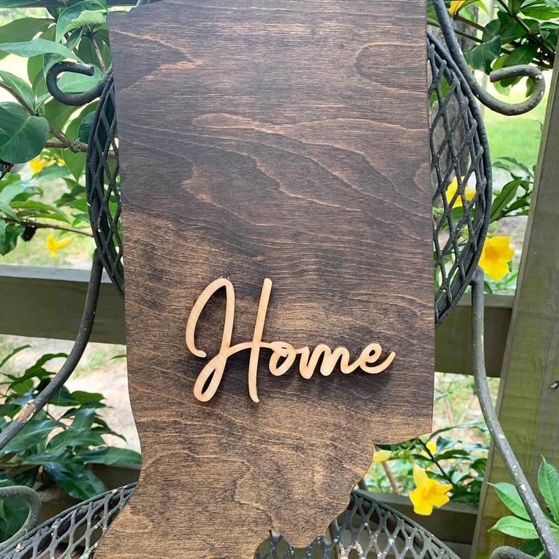 Indiana Home Sign - Etsy