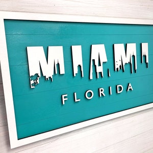 Miami FL Decor, Miami Wall Sign, Florida Home Decor, Florida Gifts ...