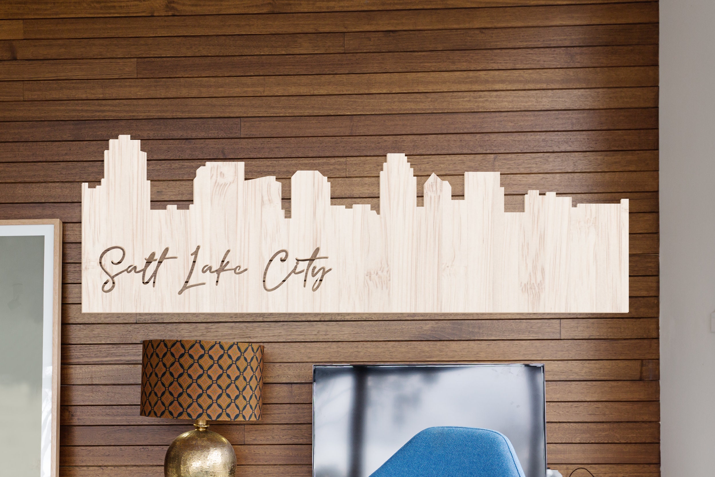 Salt Lake City Skyline Salt Lake Wall Sign Utah Gifts Salt - Etsy