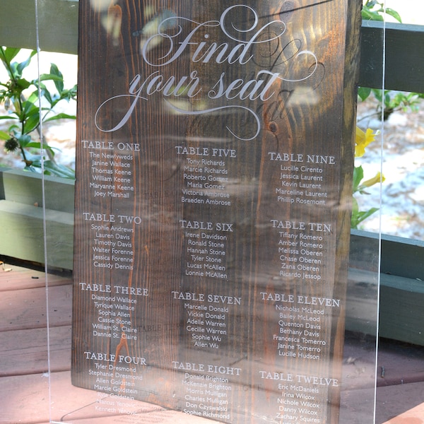 Wedding Seating Chart Sign - Etsy
