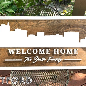 Connecticut Home Decor, Connecticut Wall Art Sign, CT Home Welcome Sign ...