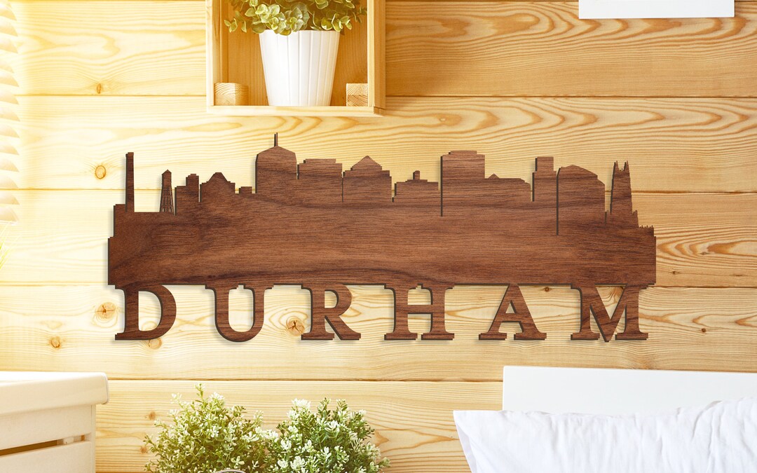Durham Skyline Sign, Durham Wall Art, Durham Skyline Silhouette, North ...