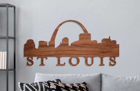 St. Louis Wall Sign, City Skyline Wall Decor, St. Louis Wall Art, St ...