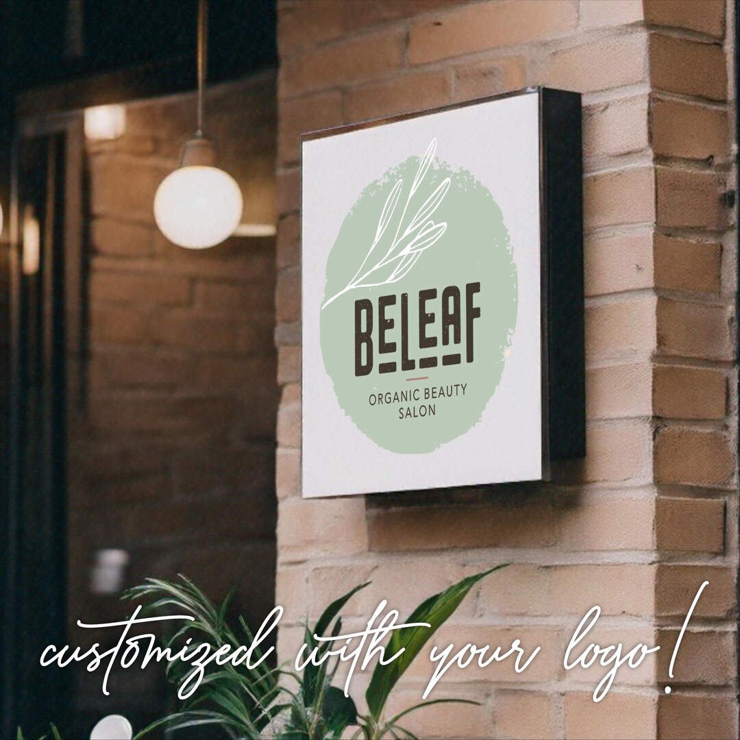 Square Logo Sign, Outdoor Business Sign, Exterior Storefront Sign ...