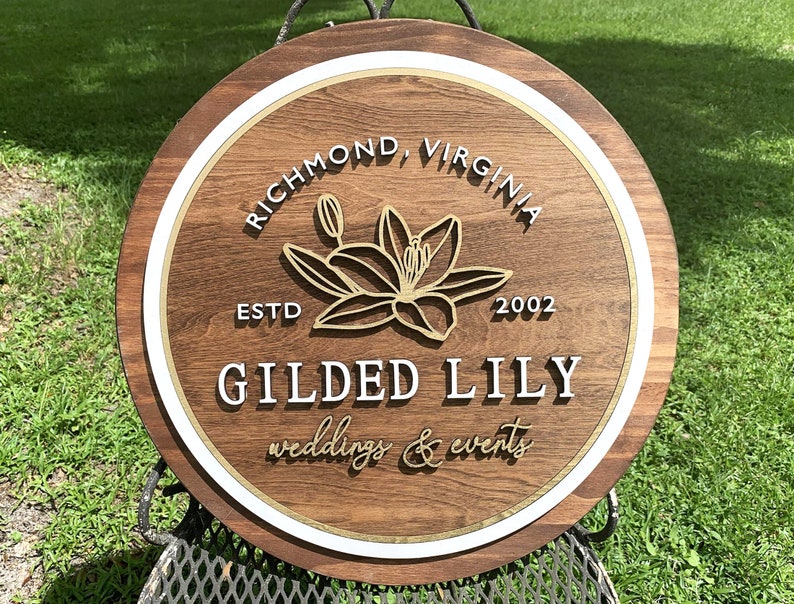 Custom Venue Sign Storefront Sign Wedding Venue Logo Raised - Etsy