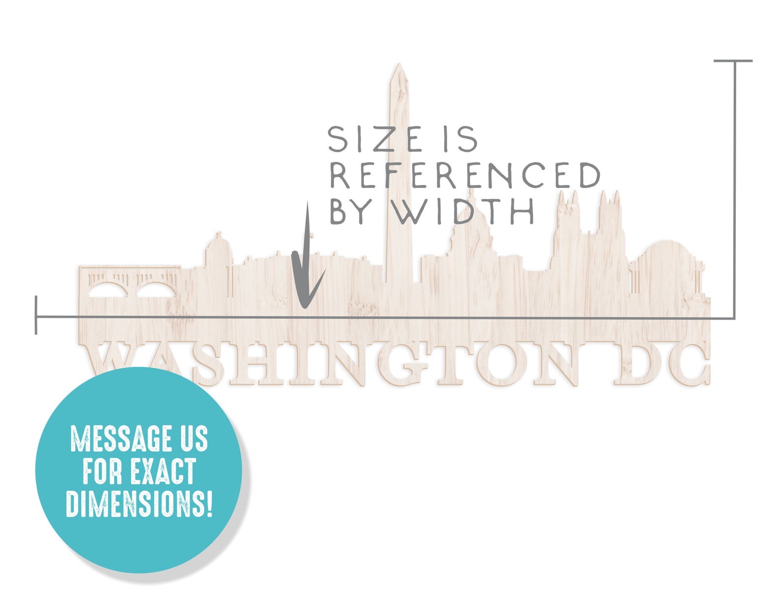 Washington DC Skyline Washington DC Cutout Washington Sign - Etsy