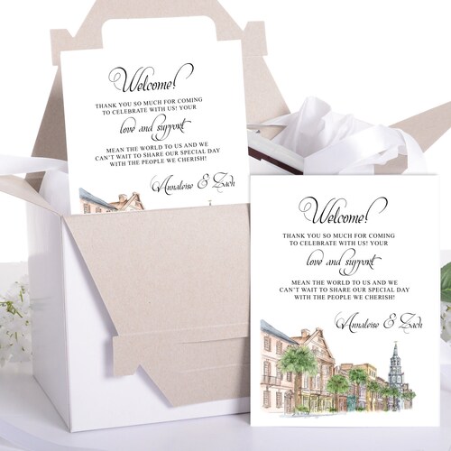 Wedding Welcome Notes Script Wedding Box Welcome Letters - Etsy
