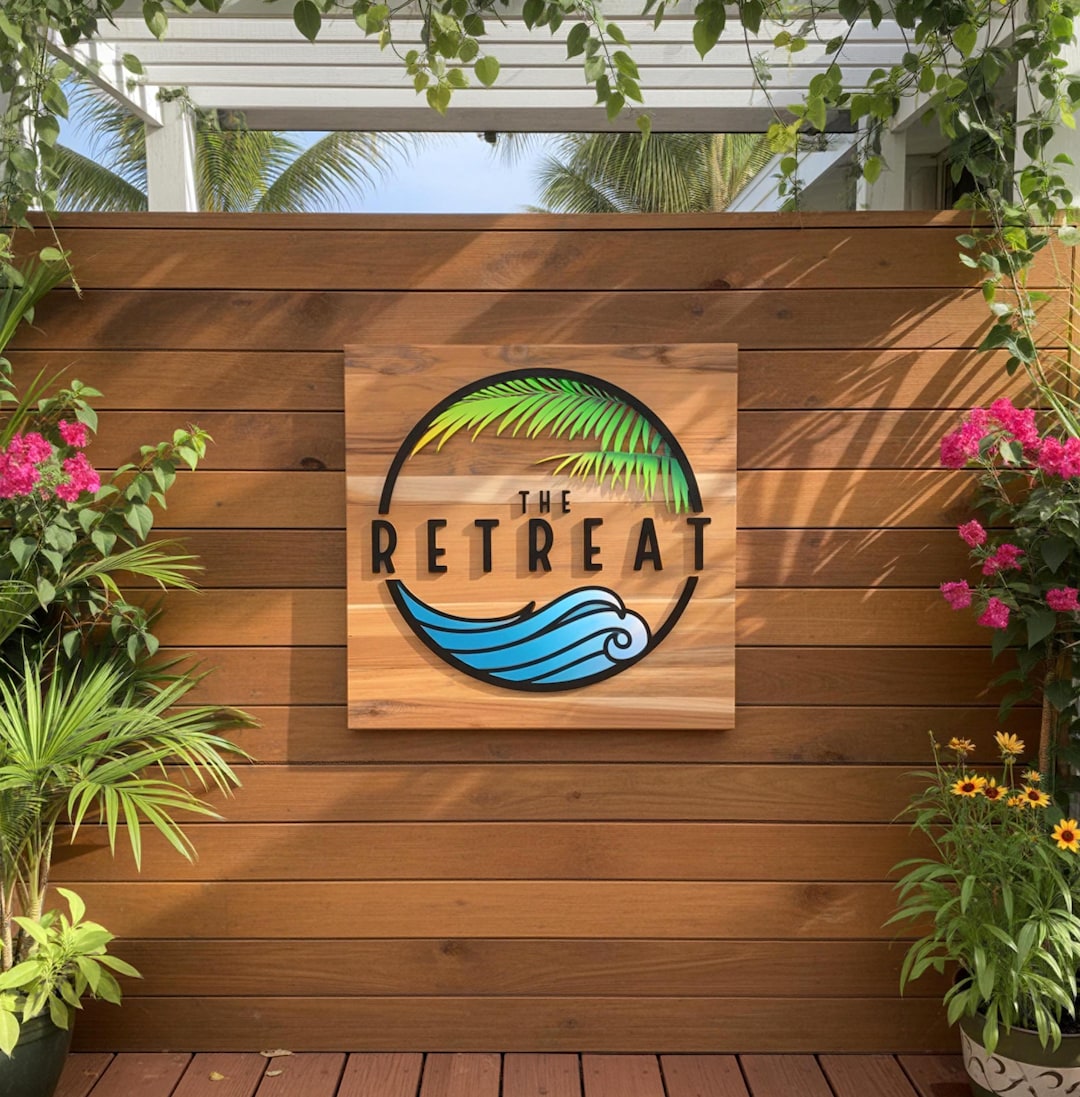Custom Logo Sign, Custom Home Sign, Natural TEAK WOOD Sign, Handmade ...