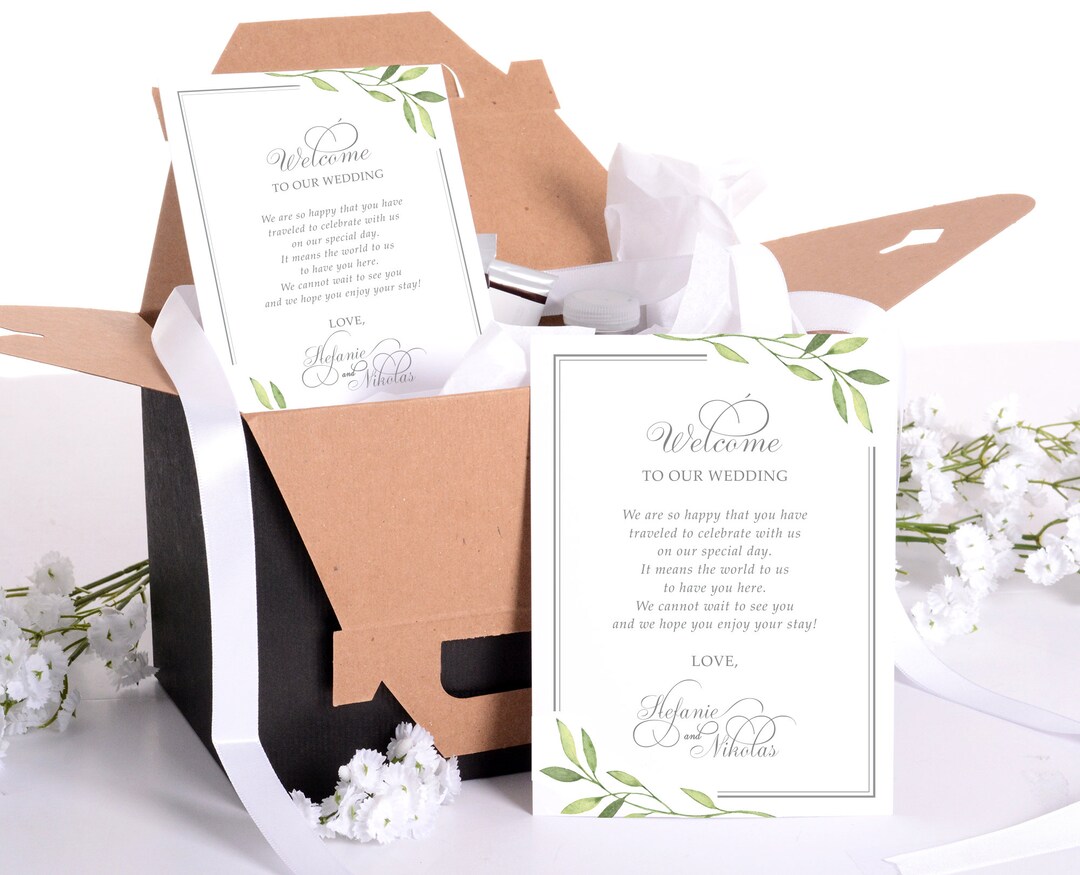 Wedding Welcome Notes, Formal Wedding Box Welcome Letters, Welcome to ...