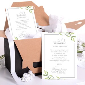 Wedding Welcome Notes, Formal Wedding Box Welcome Letters, Welcome to ...