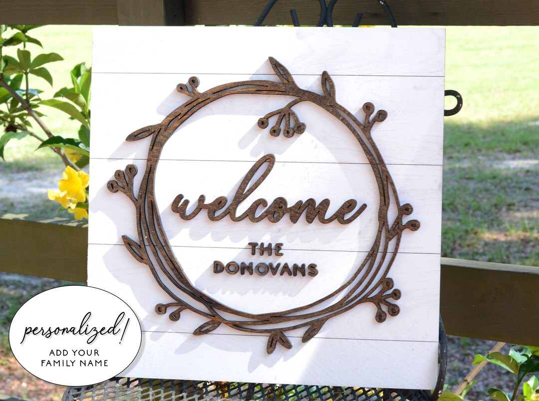 Custom Welcome Sign, Welcome Home Wall Sign, Welcome Door Sign, Wood ...