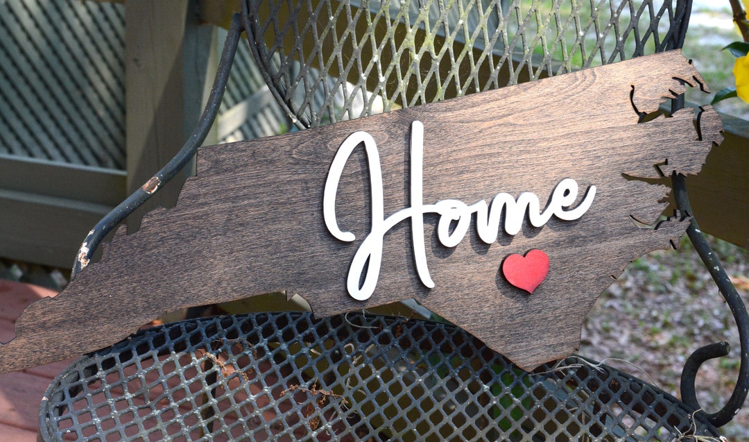 North Carolina Wall Art, North Carolina Home Decor, NC Wall Art Sign ...