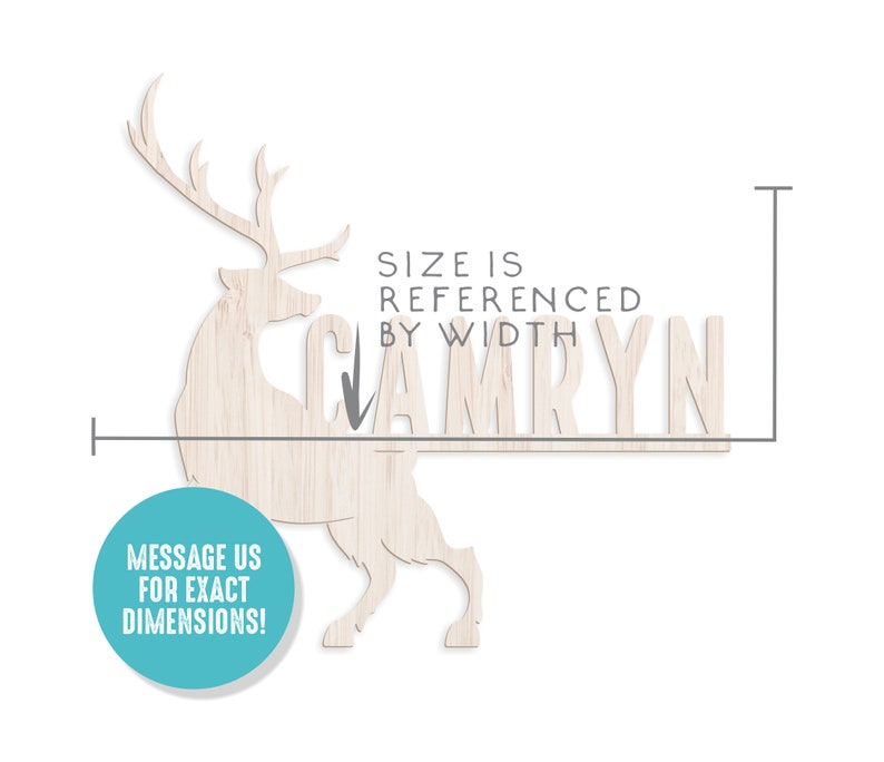 Stag Deer Name Sign Deer Wall Hanging Custom Name Plaque | Etsy