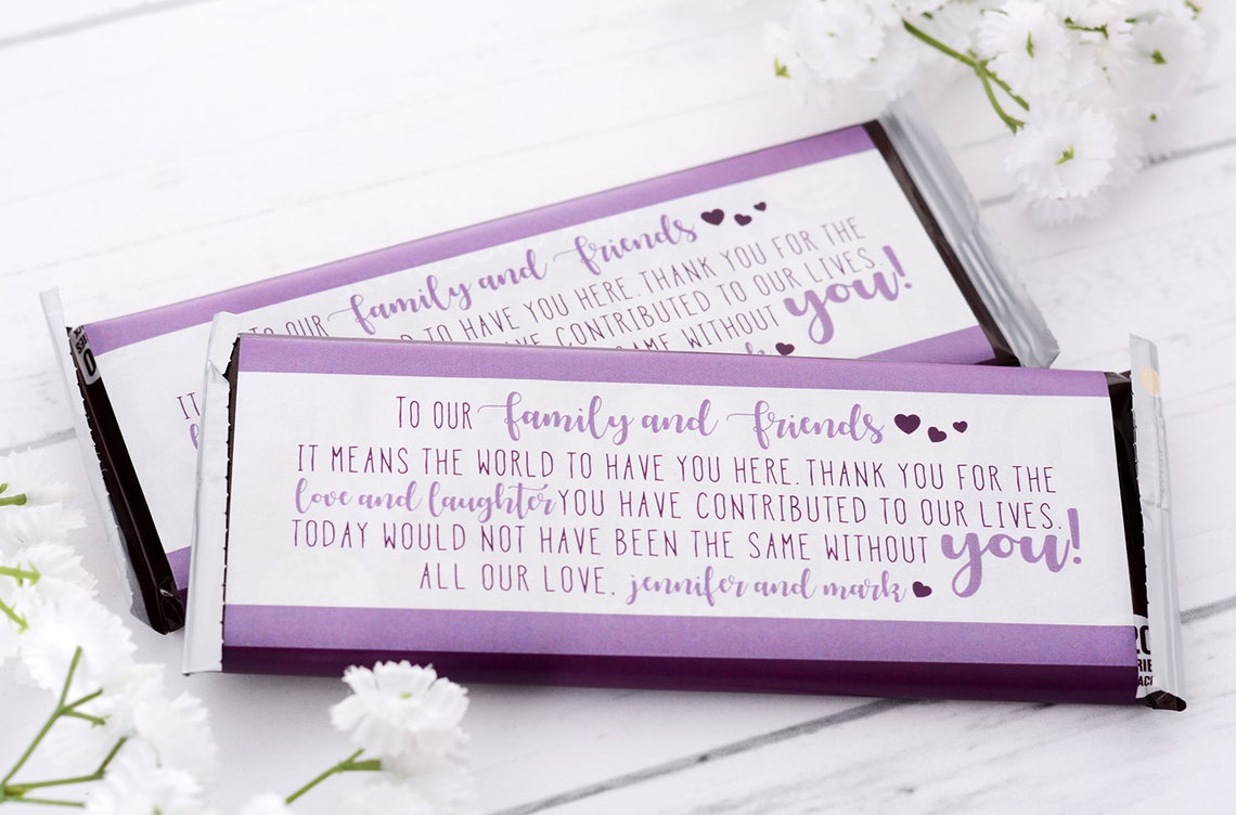 Wedding Candy Bar Wrappers 25 Chocolate Bar WRAPPERS Cute - Etsy