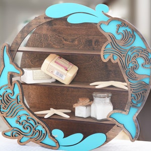 Wooden Dolphin Shelf Dolphin Themed Gifts Dolphin Decor - Etsy