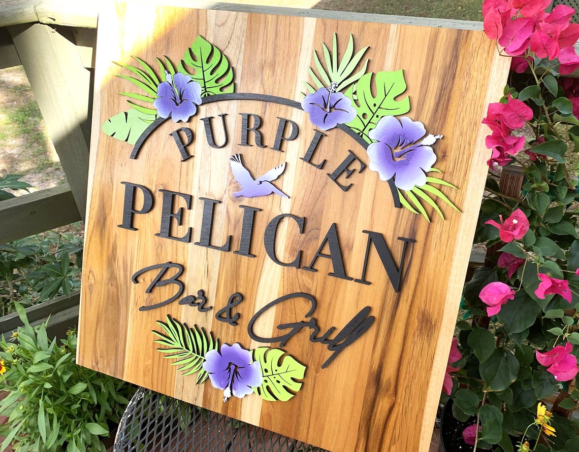 Custom Logo Sign Custom Home Sign Natural TEAK WOOD Sign - Etsy