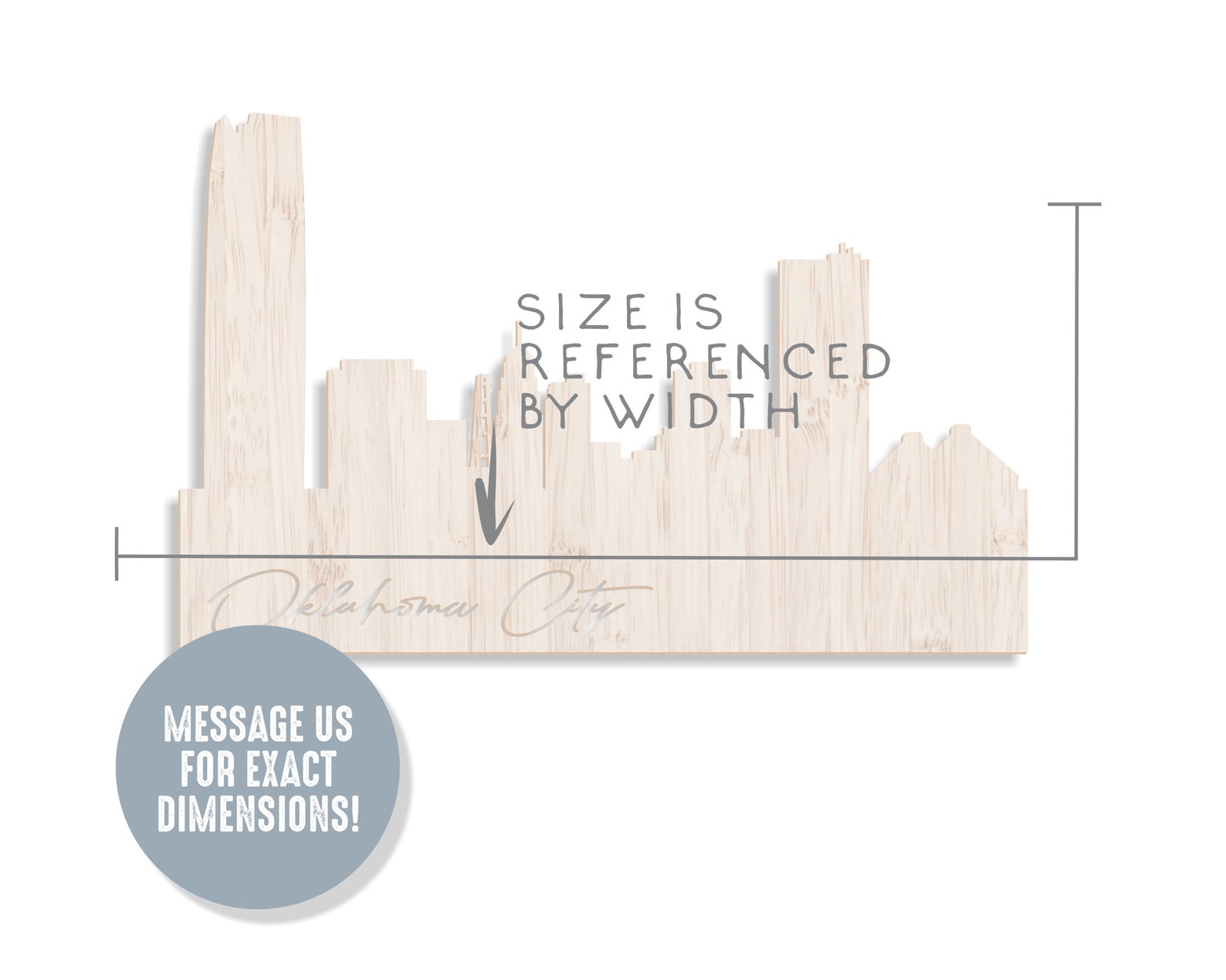 Oklahoma City Skyline Sign Custom Wood Skyline Skyline Wall - Etsy