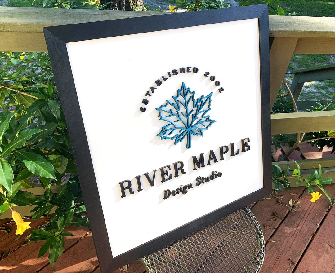 Square Logo Sign, Custom Business Logo Sign, Outdoor or Indoor Store ...