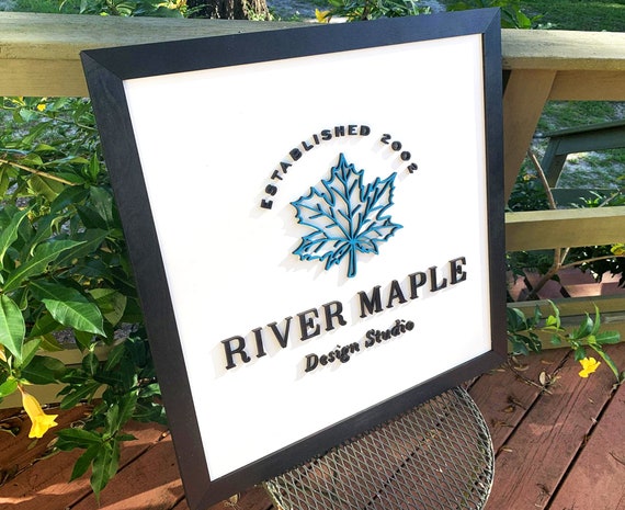 Square Logo Sign, Custom Business Logo Sign, Outdoor or Indoor Store ...