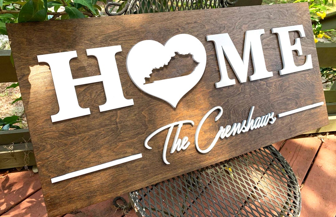 Kentucky Home Decor, Kentucky Home Sign, KY Welcome Sign, Kentucky Gift ...
