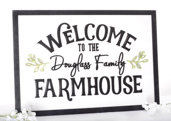 Farmhouse Welcome Sign Custom Farmhouse Sign Farmhouse - Etsy