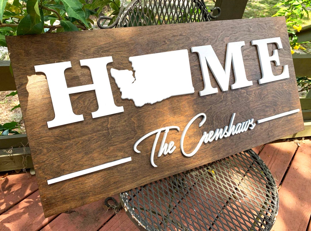 Washington Home Decor, Washington Wall Sign, WA Welcome Sign, Oregon ...
