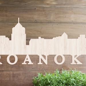 Roanoke Wall Sign, City Skyline Wall Decor, Virginia Wall Art, Roanoke ...