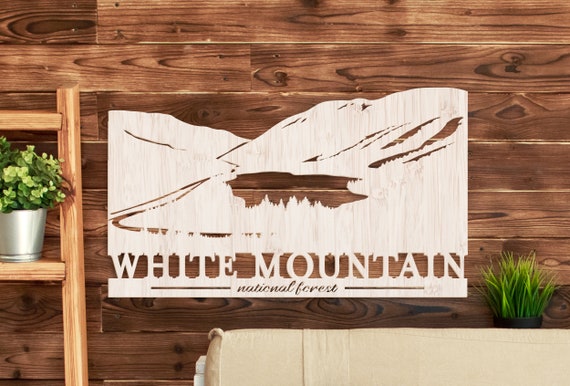 White Mountain Wall Sign, National Forest Sign, White Mountain National ...