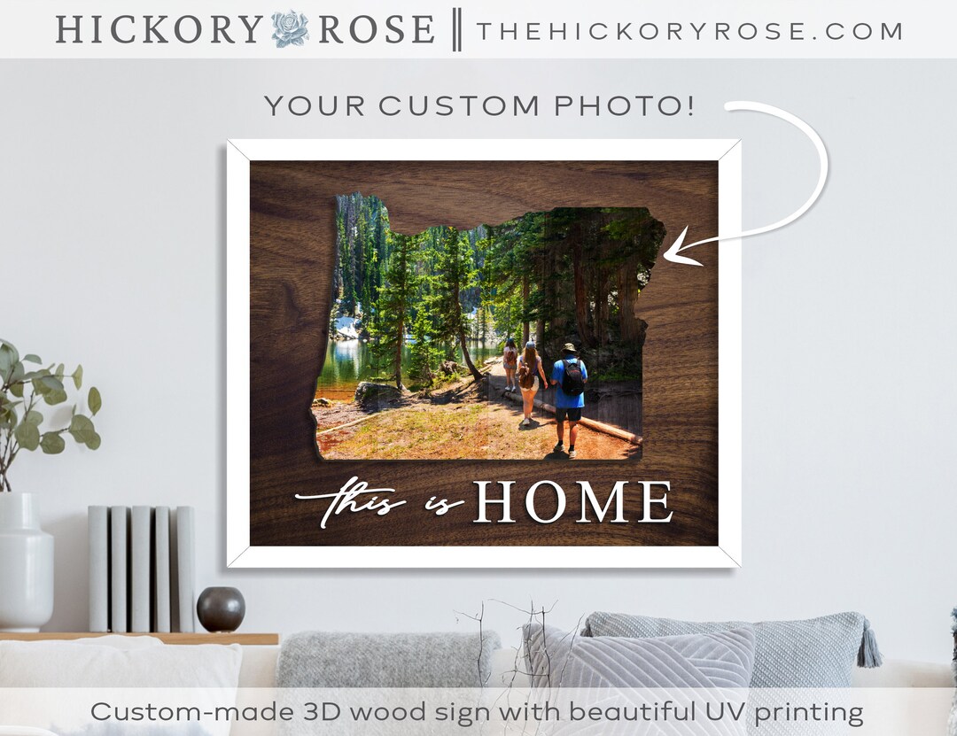 YOUR CUSTOM PHOTO! | Oregon Home Sign, Custom Photo Wall Sign, Family ...