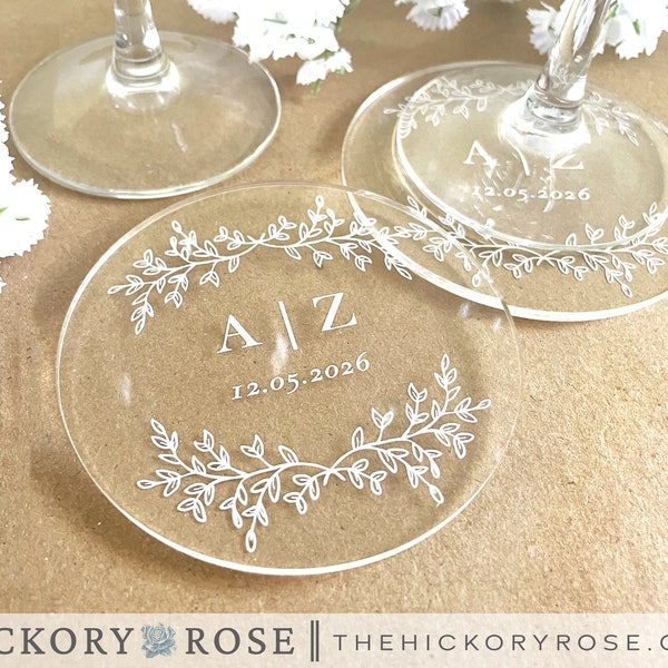 Personalized Acrylic Coasters Wedding - Etsy