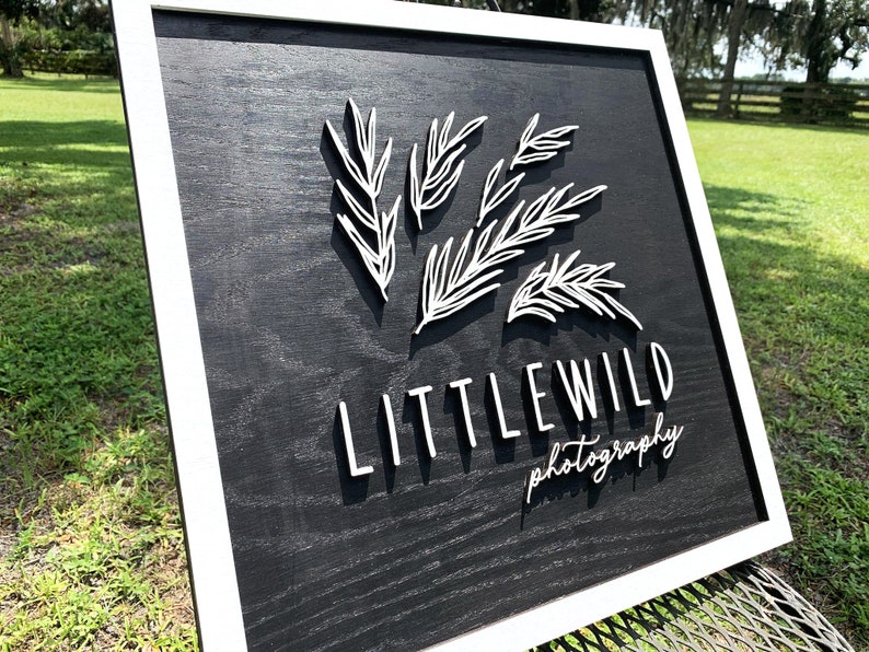 Photography Logo Sign Custom Logo Sign Raised 3D Logo Sign - Etsy