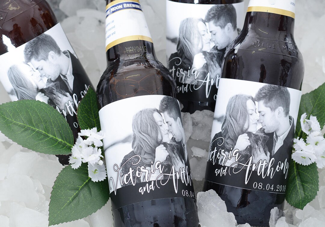 Vintage Wedding Beer Bottle Labels - Beer Labels - Custom Beer Bottle ...